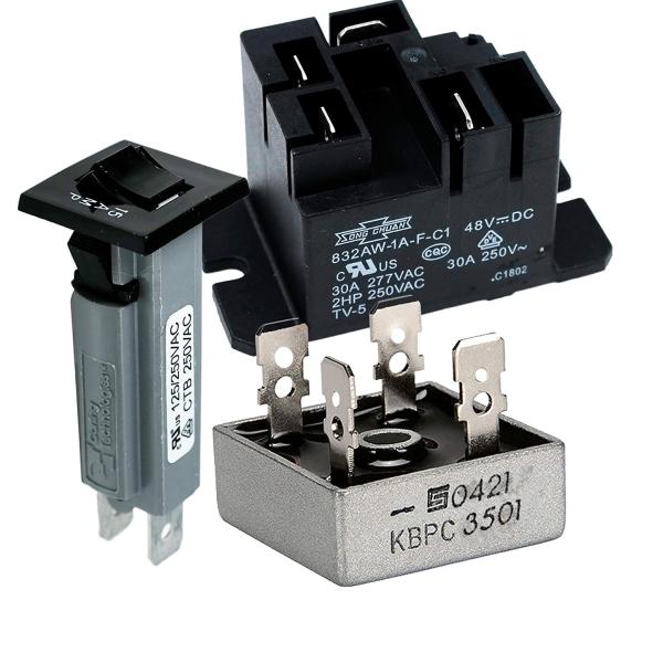 商品名Golf Cart Charger 22110 Model Club Car Powerdrive 2 Charger Repair Kit, (Qty: 1 SPST 30A 48VDC Relay, Qty: 1 30A Rect...