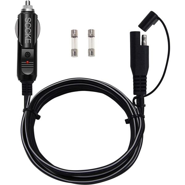 商品名SCCKE 6.5FT 14AWG 12V Cigarette Lighter Plug to SAE Quick Release Adapter Extension Charging Cable with 20A Fuse and ...
