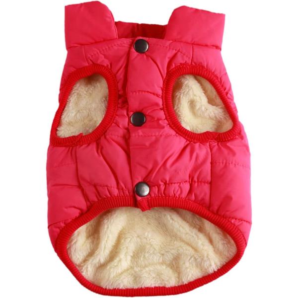 商品名JoyDaog 2 Layers Fleece Lined Warm Dog Jacket for Winter Cold Weather,Soft Windproof Large Dog Coat,Pink XXXLブランド：Joy...