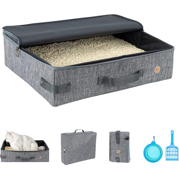 商品名petisfam Portable Cat Travel Litter Box for Cats in Car. Odor Free, Leak Proof, Collapsible, Foldableブランド：petisfam商品サ...