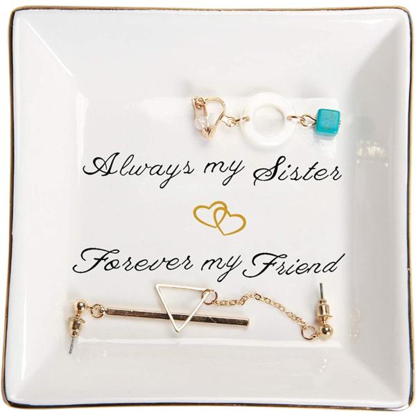 商品名HOME SMILE Sister Gifts Trinket Dish -Always My Sister,Forover My Friend,Birthday Gifts for SistersHOME SMILE Sister ...