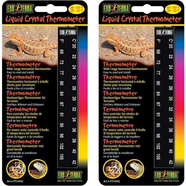 商品名Exo Terra 2 Pack of Liquid Crystal Terrarium Thermometersブランド：Exo Terra商品サイズ：高さ：2.1 cm横幅：8.5 cm奥行：23.4 cm 商品番号：色：素材：