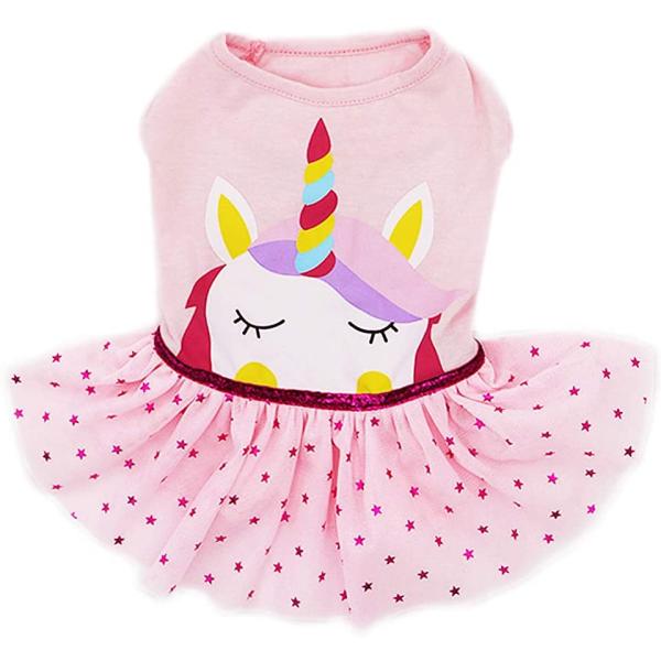 商品名KYEESE Dog Pink Dresses Unicorn Princess for Small Dog Party Birthday Dress Tutu Formal Dressesブランド：KYEESE商品サイズ：Mediu...
