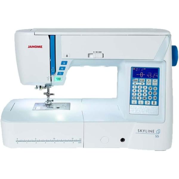 商品名Janome S5 Computerized Sewing Machineブランド：Janome商品サイズ：高さ：38.8 cm横幅：45.8 cm奥行：66.4 cm g商品番号：jano-s5-bundle色：white素材：Metal