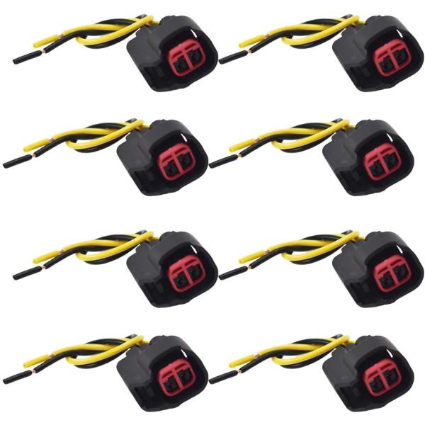 商品名labwork 8個 EV6 EV14 USCAR 燃料インジェクターコネクター ピグテールワイヤー Dodge LS2 LS3 Ford用labwork 8pcs EV6 EV14 USCAR Fuel Injector Conne...
