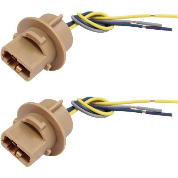 商品名HUIQIAODS 7443 Sockets Female Adapter Wire Connector for Turn Signal/Reverse/Brake Light Bulbs Socket (Pack of 2)ブランド...