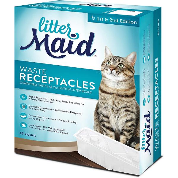 商品名Littermaid Waste Receptacles, 18Count, Grey, 1st/2nd Edition boxブランド：LitterMaid商品サイズ：18-count高さ：14.1 cm横幅：27.5 cm奥行：3...