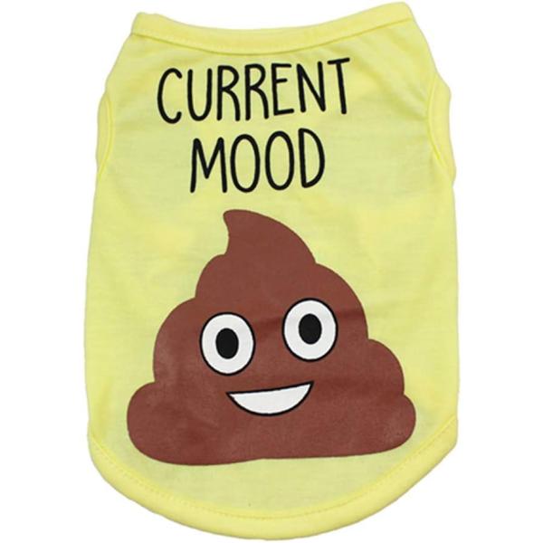 商品名Alroman Dogs Shirts Yellow with Poop Emoji Funny Clothing for Dogs Cats Tee XS Doggie Vacation Clothes Male Female Do...