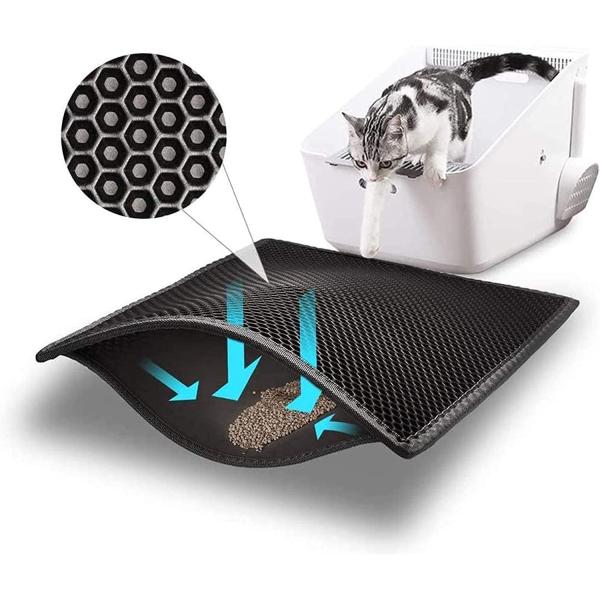 商品名Bull-o Cat Litter Mat Litter Trapper Size 24” X 15”, Honeycomb Double-Layer Design Waterproof Urine Proof Material, 2...