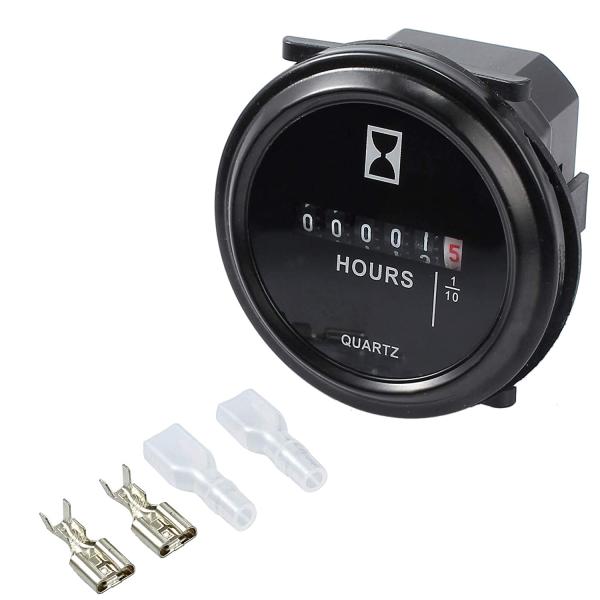 商品名AMTOVL 防水時間計 12-72V DC クォーツ時間計 マリンボート オートバイ 自動車用AMTOVL Quartz Hour Meter Round DC 12v 24v 36v 48V 60V 72V Hour Meter ...
