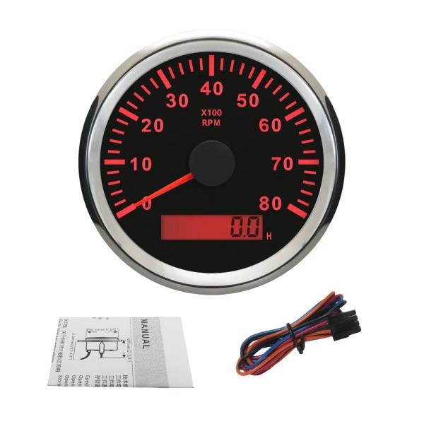 商品名ELING Car Engine Tachometer RPM Gauge REV Counter Tacho Kit with Hourmeter 8000RPM 85mm 12V 24V with Backlightブランド：EL...