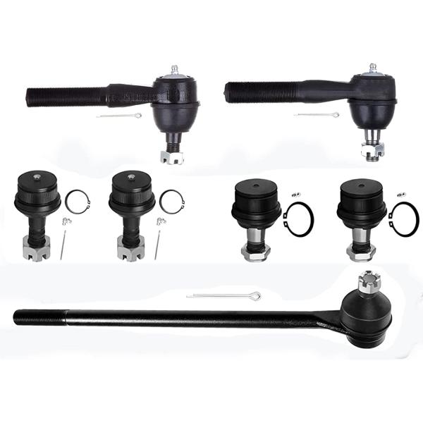 商品名OCPTY - New 7-Piece 4WD Front Lower Upper Ball Joints Outer Inner Tie Rod Ends For 1980-1996 For Ford For F-150 Bronc...