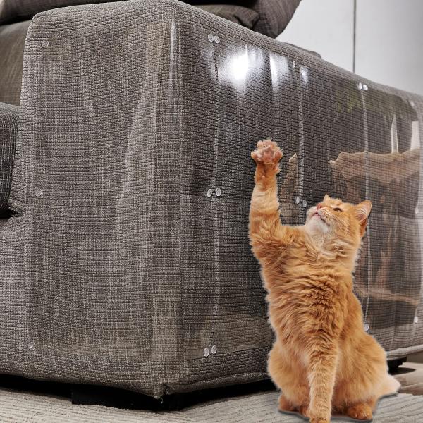 商品名FTSTC Furniture Protectors from Cats, Clear Cat Couch Protector, Self-Adhesive Cat Scratch Deterrent, 3 Pack X-Large ...