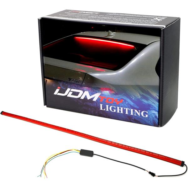 商品名iJDMTOY 36-Inch Flexible Rear Windshield 3rd Brake LED Light Strip w/Sequential Turn Signal Feature, Just Like A7, 6 ...