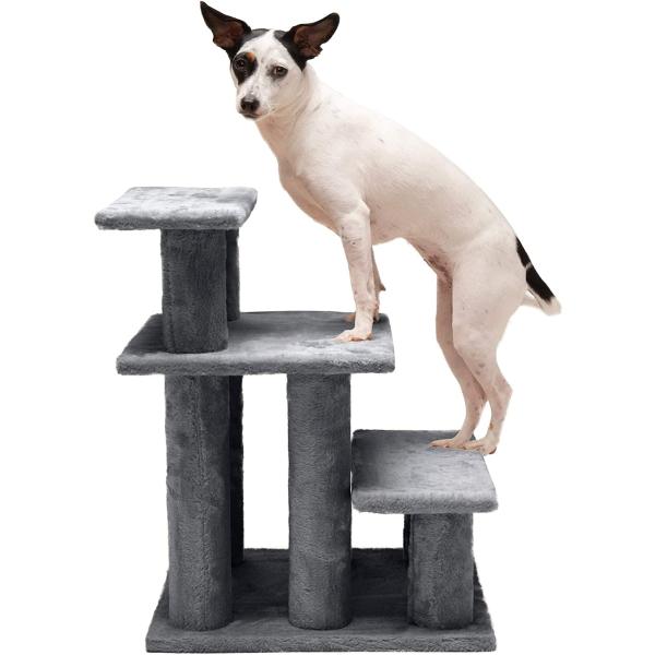 商品名Furhaven Steady Paws Multi-Step Pet Stairs for High Beds &amp; Sofas - Gray, 3-Stepブランド：Furhaven商品サイズ：3-Step高さ：14.7 c...