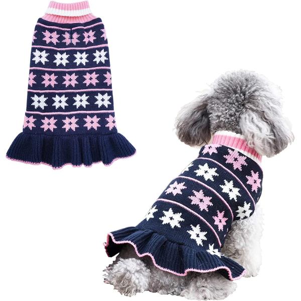 商品名KYEESE Dog Sweaters Small Turtleneck Dog Sweater Dress Knit Warm Cat Sweater with Leash Holeブランド：KYEESE商品サイズ：Small (P...