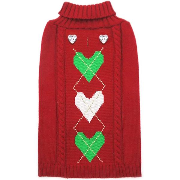 商品名KYEESE Valentines Day Dog Sweaters with Leash Hole Dog Sweater Knitwear Warm Dog Cable Knit for Small Dogsブランド：KYEESE...