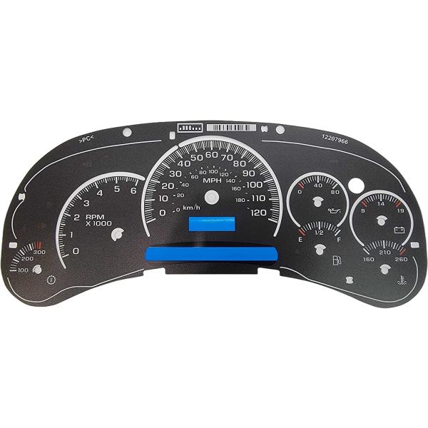 商品名Tanin Auto Electronix カスタムブラックゲージフェースオーバーレイ | 2003-2005 GMC &amp; Chevy Truck Instrument Cluster スピードメーター | 7ゲージTanin...
