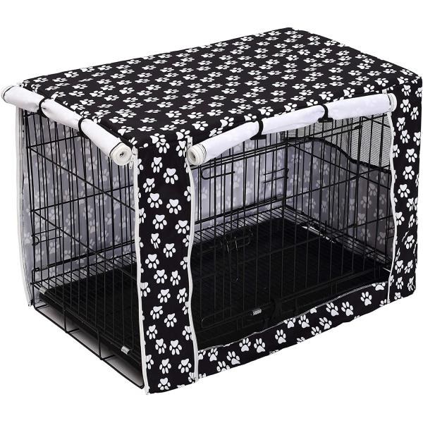 商品名Dog Crate Cover for Wire Crates, Heavy Nylon Durable Waterproof Windproof Pet Kennel Cover Indoor Outdoor Protection ...