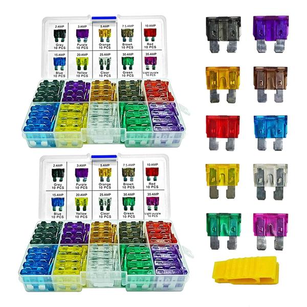 商品名MuHize 200pcs Car Fuses - Upgraded Standard Blade Fuse (2A 3A 5A 7.5A 10A 15A 20A 25A 30A 35A) Replacement RV SUV Tru...