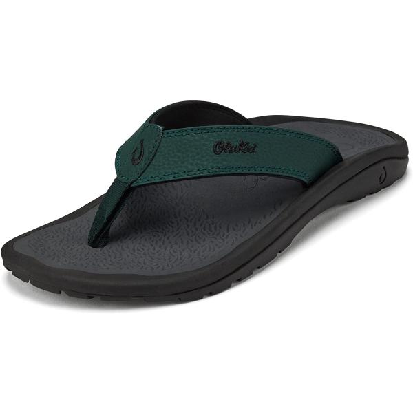 商品名OLUKAI Ohana Deep Green/Dark Shadow 8OLUKAI Ohana Men's Beach Sandals, Quick-Dry Flip-Flop Slides, Water Resistant &a...