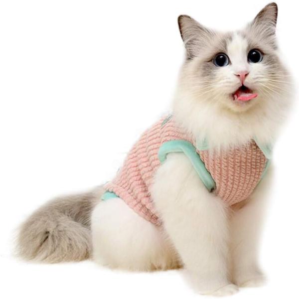 商品名Bonaweite Hairless Cats T-Shirt Dress, Breathable Cat Wear Clothes Vest Shirts for Sphynx, Cornish Rex, Devon Rex, Pe...