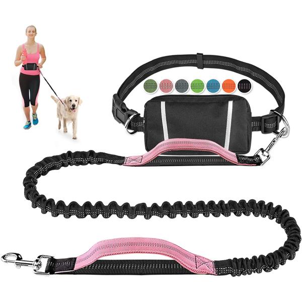 商品名Hands Free Dog Leash Bungee Retractable Dog Running Waist Leash for Running Walking Jogging Training Hiking with Medi...