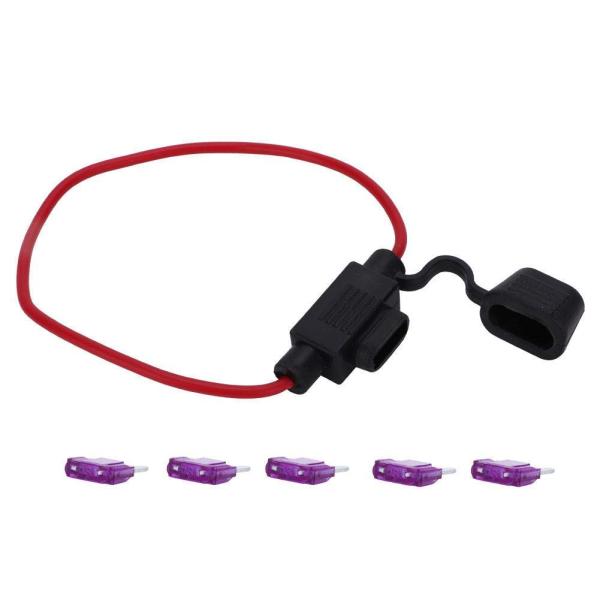 商品名Small Size 5pcs in Line Fuse Holder + 5pcs ATC/ATO Blade Fuse Kit for Car Boat RV 1A, 2A, 3A, 5A, 7.5A, 10A, 15A, 20A...