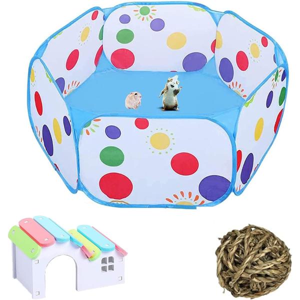 商品名Hamster Playpen, Portable Small Animals Playpen Breathable and Pet Playpen Pop Open Outdoor/Indoor Exercise Fence Por...