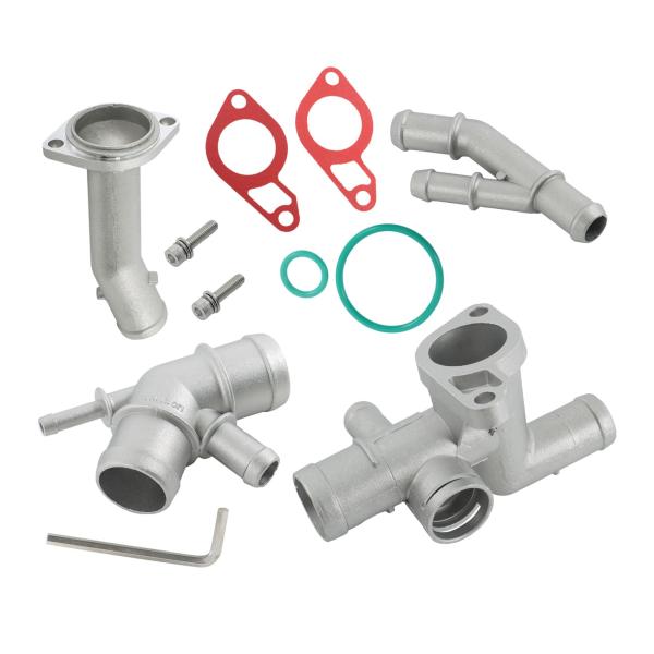 商品名:  labwork Cast Aluminum Coolant Flange Upgrade Kit Replacement for Golf Mk4 Jetta Mk4 1.8T TT 2000-2005 1J0121087Eブラ...