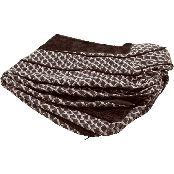 商品名Furhaven Comfy Couch Plush &amp; D cor Sofa-Style Dog Bed Replacement Cover - Diamond Brown, Jumbo (X-Large)ブランド：Furh...