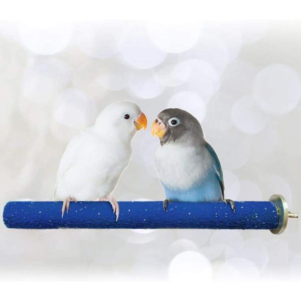 商品名SunGrow 木製鳥の止まり木 8インチ クォーツ 砂カバー ブルーパーチ 恋人/セキ/フィンチ/小鳥用SunGrow Wooden Bird Perch, 8-Inches, Quartz Sand Covered, Blue P...