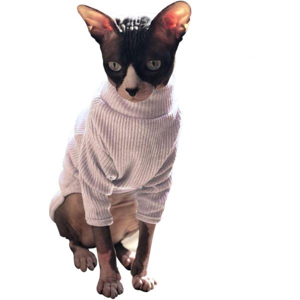 商品名Bonaweite Sphynx Cat Clothes, Cat Sweaters for Cats Only, Turtleneck Sphynx Cat Sweaters, Cat Clothes for Cats Only, ...