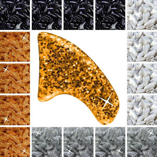 商品名zetpo 80 pcs Cat Claw Covers | Cat Nail Caps | with Adhesives and Applicators (L, Black, White, Silver Glitter, 24k G...