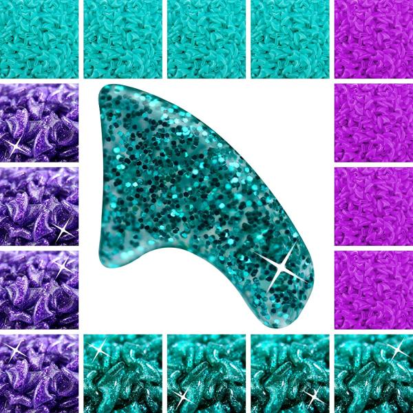 商品名zetpo 80 pcs Cat Claw Covers | Cat Nail Caps | with Adhesives and Applicators (M, Turquoise, Purple, Turquoise Glitte...