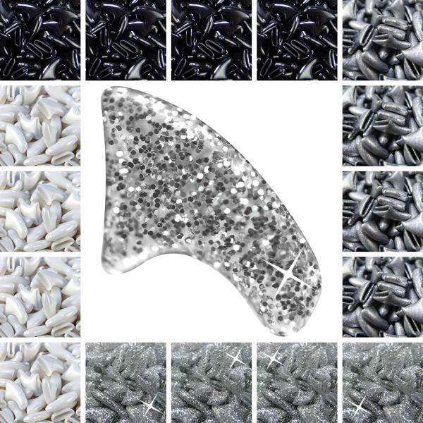 商品名zetpo 80 pcs Cat Claw Covers | Cat Nail Caps | with Adhesives and Applicators (S, Black, Silver, Silver Glitter, Whit...