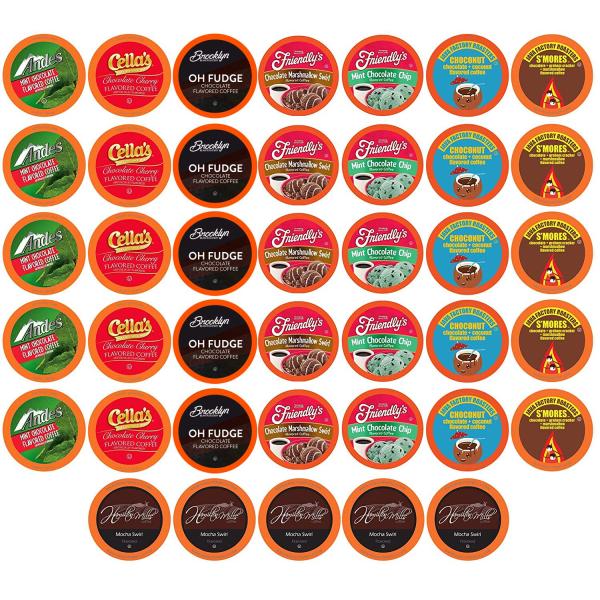 商品名Two Rivers Coffee Chocolate Lovers Pods Single Serve Cups, Chocolate Coffee, Compatible with K Cup Brewers Including ...