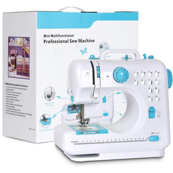 商品名NEX ポータブル裁縫機 ダブルスピード 初心者アートクラフト 12ステッチ、ブルーNEX Portable Sewing Machine Double Speeds for Beginner, Kids Sewing Machine...