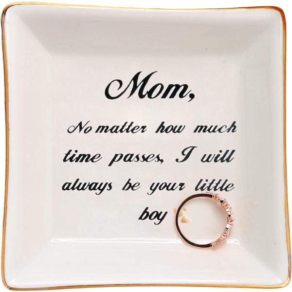 商品名HOME SMILE Mother's Day Gifts for Mom from Son Ring Trinket Dish Jewelry Tray -Mom,No Matter How Much Times Pass,I Wi...