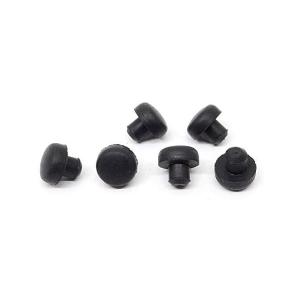 商品名ブラックSBRラバープッシュインバンパー 8個入り バンパー直径 1/2インチ バンパー高さ 7/32インチ パネル穴直径1/4インチに適合Pkg of 8 - Black SBR Rubber PUSH-IN BUMPER - Bu...