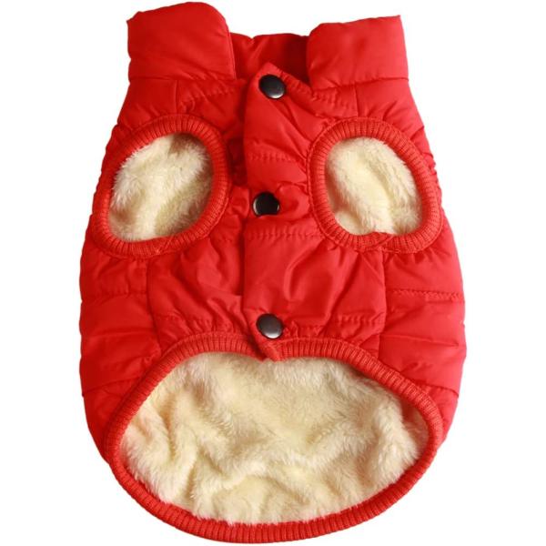 商品名JoyDaog 2 Layers Fleece Lined Warm Dog Jacket for Winter Cold Weather,Soft Windproof Medium Dog Coat,Orange XLブランド：Jo...
