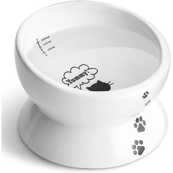 商品名Y YHY Elevated Cat Food Bowl, Raised Pet Food and Water Bowl, Cat and Small Dog Bowl, Tilted Ceramic Cat Water Bowl N...