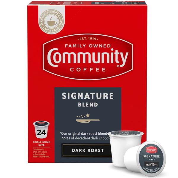 商品名Community Coffee Signature Blend 24 Count Coffee Pods, Dark Roast, Compatible with Keurig 2.0 K-Cup Brewers, 24 Count...