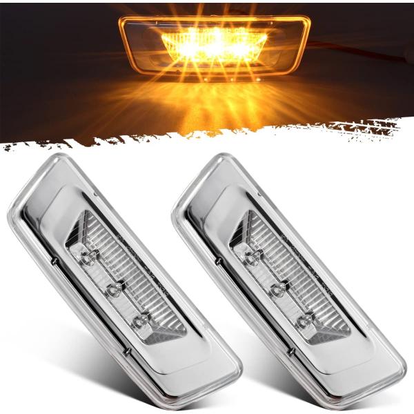 商品名Partsam 2Pcs Replacement for Kenworth T680 T880 and Peterbilt 576 Led Side Marker Turn Signal Lights Assemblies Amber...
