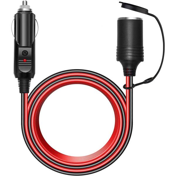 商品名Cllena 12V Cigarette Lighter Extension Cord, Heavy Duty 14 AWG Cable Wire with 20Amp in-line Fuse 12V/24V Power Outle...