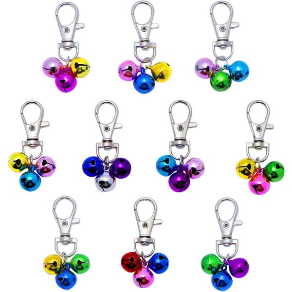 商品名猫 首輪 ベル 大音量 犬 ベル トレーニング チャーム ペンダント ペット 子犬 子猫 ネックレス 首輪 (10個、カラフル)Cat Collar Bells Loud Dog Bell Training Charm Pendant...