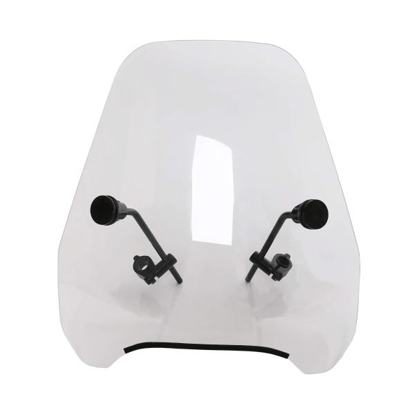 商品名: 7BLACKSMITHS ユニバーサル 15インチ オートバイ フロントガラス 高さ クリア ラージ ウィンドスクリーン 7/8インチまたは1インチのハンドルバー付きハーレーヤマハホンダバイクに対応 7BLACKSMITHS Un...