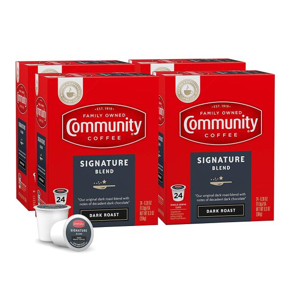商品名Community Coffee Signature Blend 96 Count Coffee Pods, Dark Roast, Compatible with Keurig 2.0 K-cup Brewers, 24 Count...