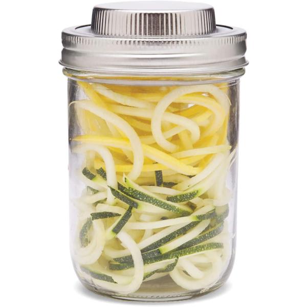 商品名Jarware 3イン1 メイソンジャー スパイラライザー 広口 ステンレススチールJarware 3 in 1 Mason Jar Spiralizer, Wide Mouth, Stainless Steelブランド：Jarwar...