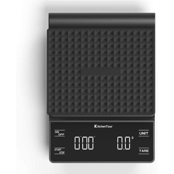 商品名：KitchenTour Coffee Scale with Timer 3kg/0.1g High Precision Pour Over Drip Espresso Scale with Back-Lit LCD Display ...